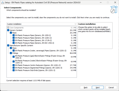 EN Plastic Pipes content for Civil 3D (Pressure Network) - FlowBIM